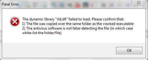 The Dynamic Library Rld Dll Failed To Load