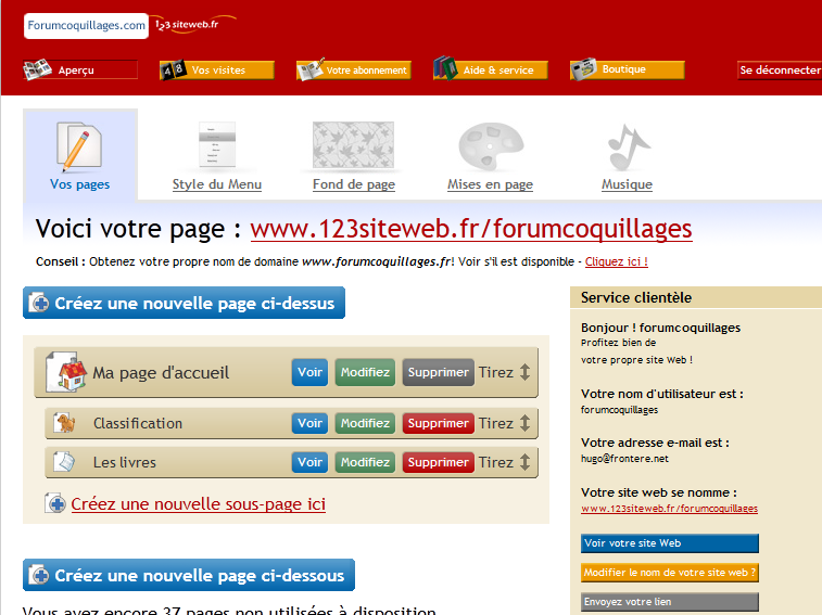 Créez votre site web Créez votre site web