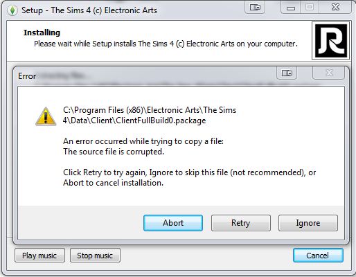 Installation Error Source File Is Corrupt [solved]